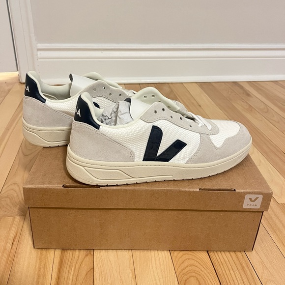 Veja | Shoes | Mens Veja White Navy V Sneakers | Poshmark